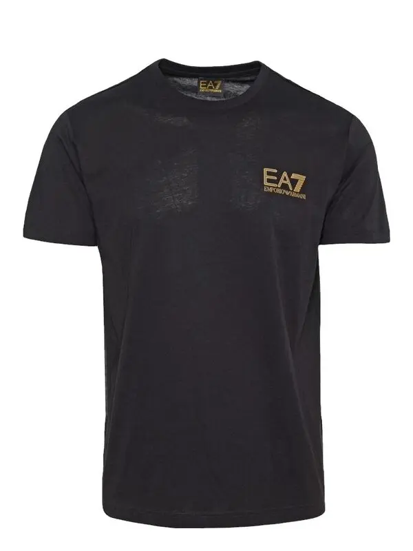 Emporio Armani Logo-print Cotton T-shirt - Black