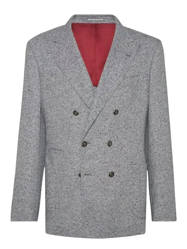 Brunello Cucinelli Grisaille One-and-a-half Breasted Deconstructed Blazer - Medium Gray
