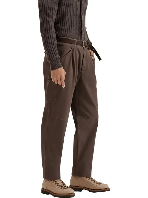 Brunello Cucinelli Buttoned Straight-leg Trousers - Black