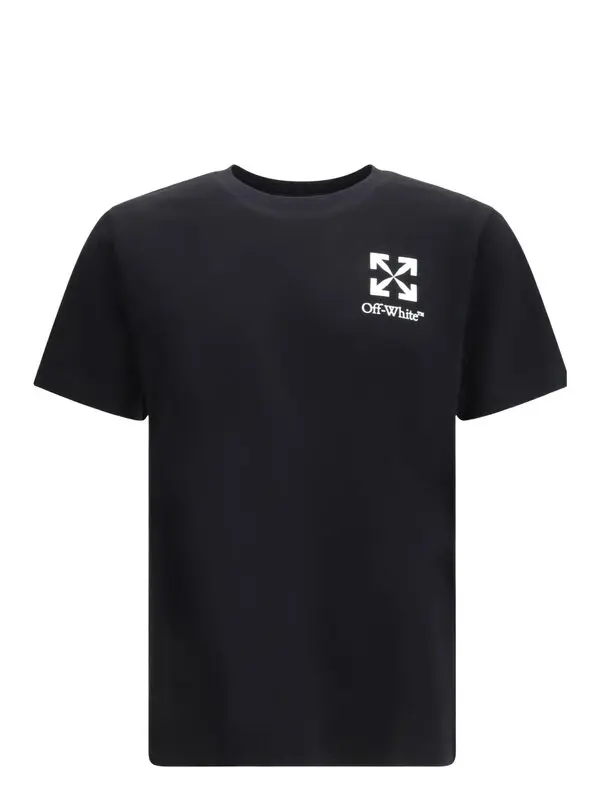 Off-White Logo Printed Crewneck T-shirt - Black