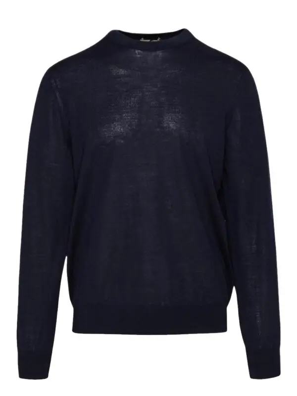 Zegna V-neck Wool Pullover - Black