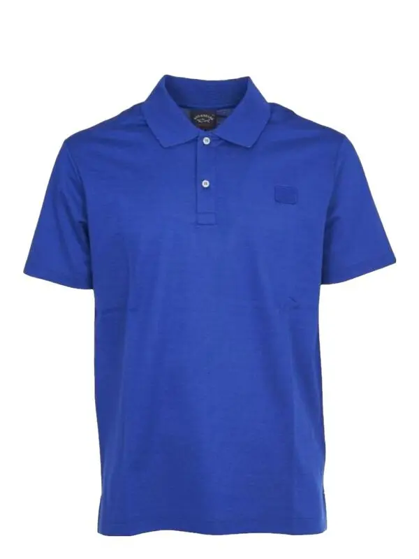 Paul & Shark Logo Details Polo Shirt - Blue