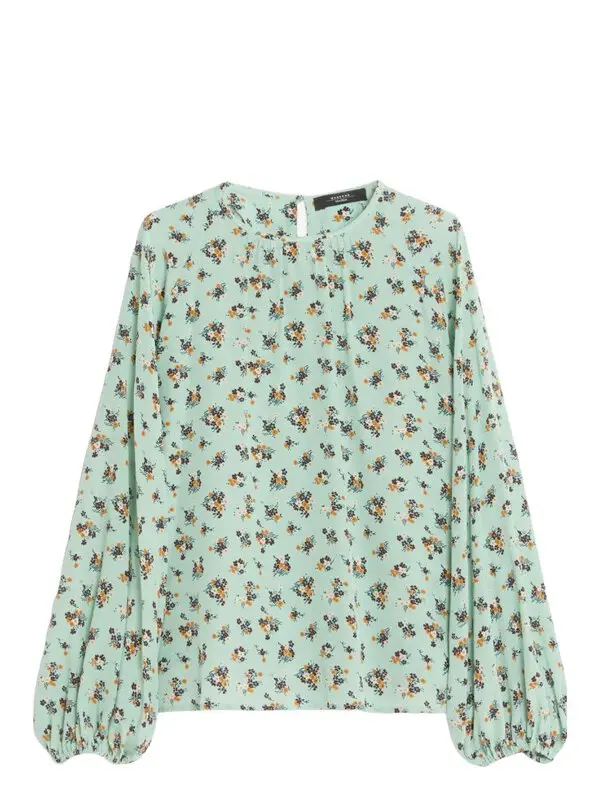 Max Mara Silk Crêpe De Chine Blouse - Light Green
