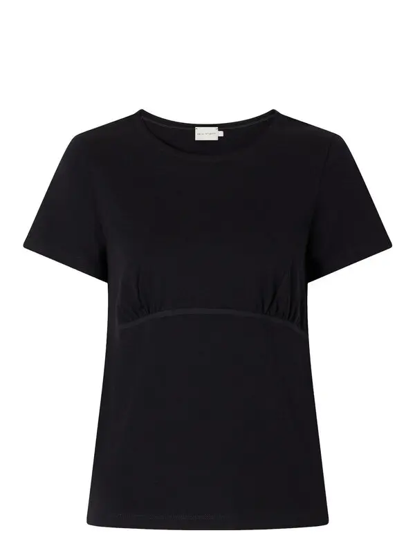 DEIJI STUDIOS Gathered Organic Cotton T-shirt - Black