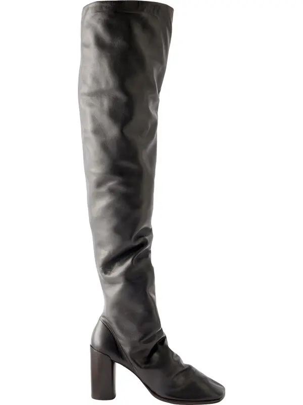 LEMAIRE Lemiaire Leather Knee High Boots - Brown