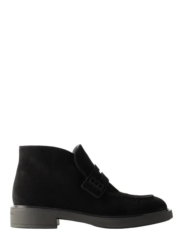 GIANVITO ROSSI Suede Ankle Boots - Black