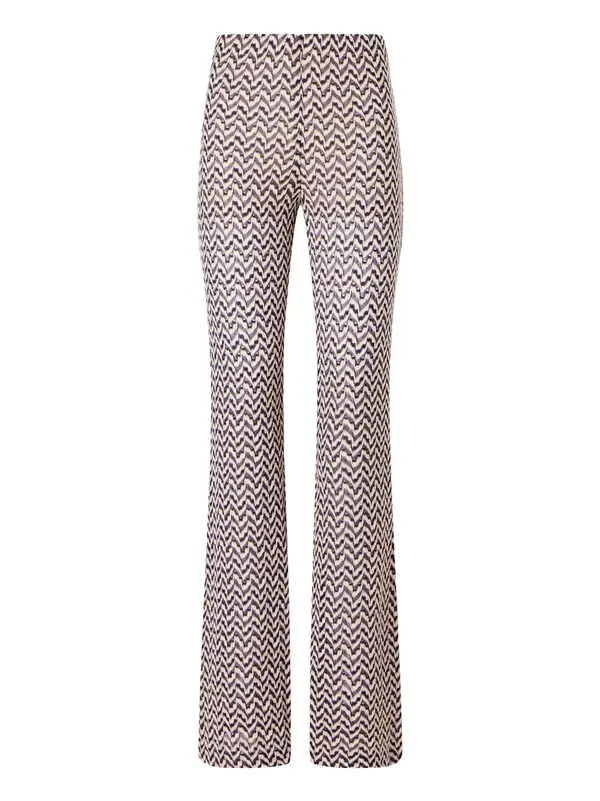 Missoni Embellished Crochet-knit Flared Pants - Blue