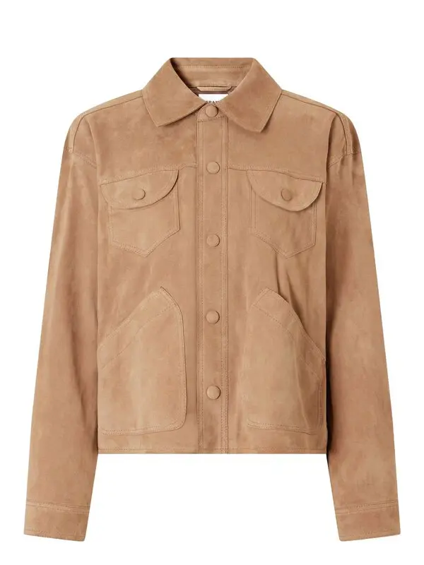FRAME Utility Suede Jacket - Beige