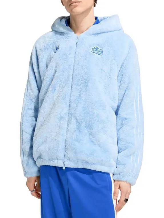 Adidas X Care Bears Faux Fur Hoodie - Clear Sky