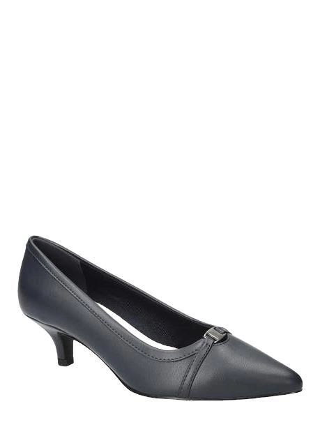 EASY WORKS BY EASY STREET Zayn Kitten Heel Pointed Toe Pumps - Navy