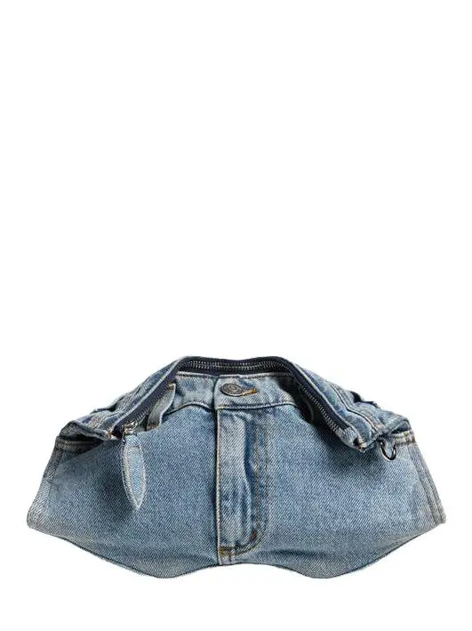 Alexander McQueen Manta Denim Clutch - Navy