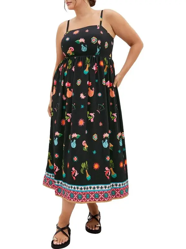City Chic Layla Printed Midi Sundress - La Mont Blk