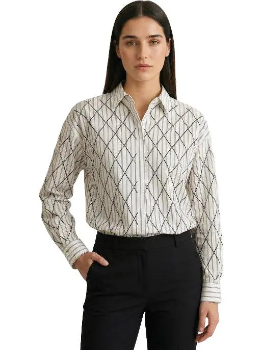 EXQUISE Kailee Embroidered Shirt - Multi Color