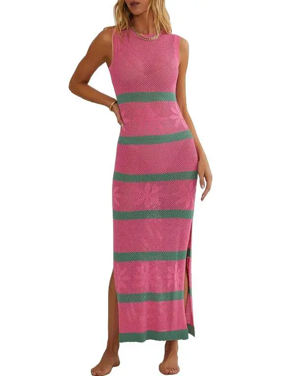 Beach Riot Brigid Sleeveless Maxi Dress - Raspberry Bloom
