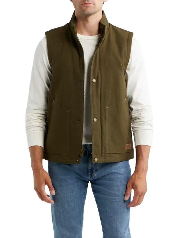 Pendleton Cotton Canvas Vest - Dark Olive