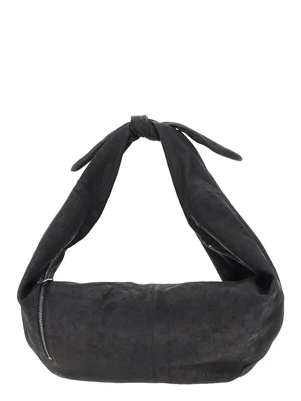 AUTENTICA 504 Large Adara Nappa Leather Bag With Knotted Handle - Black