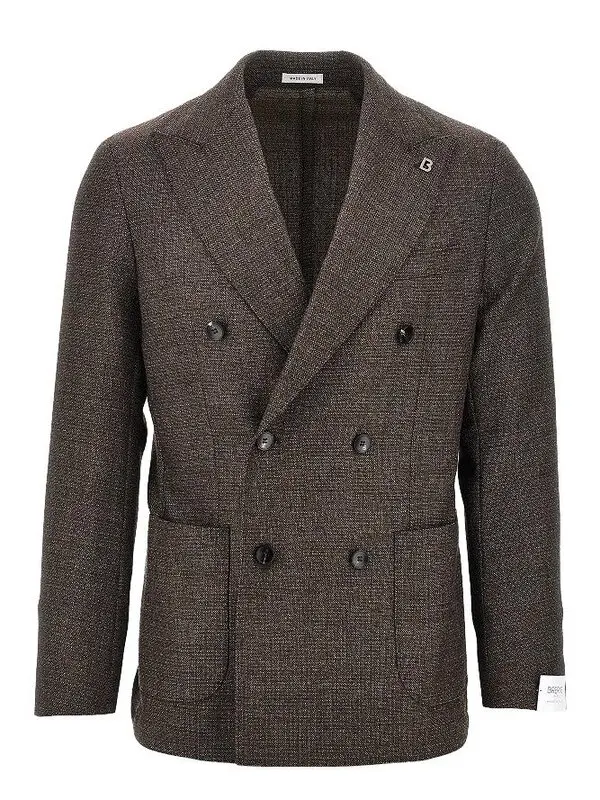 BRERAS Mouliné Knitting 'ferrara' Jacket - Brown
