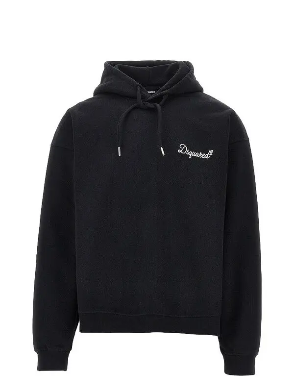 Dsquared2 Hoodie With Logo Embroidery - Black