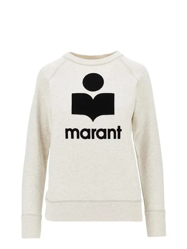 Isabel Marant Étoile Millyny Crewneck Sweatshirt With Logo - Beige