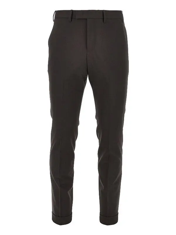 PT TORINO Stretch Wool Master Fit Pants - Brown