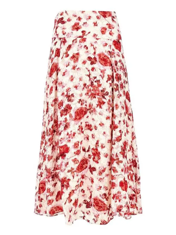 Isabel Marant Étoile Hilza' Long Silk-blend Floral Skirt - Multicolor