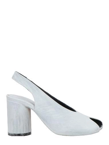 MAISON MARGIELA Leather Slingback Sandals - White
