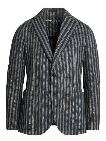 CIRCOLO 1901 Single-breasted Striped Blazer - Blue