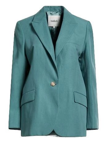 Ba&sh Single-breasted Lyocell And Linen Blazer - Blue
