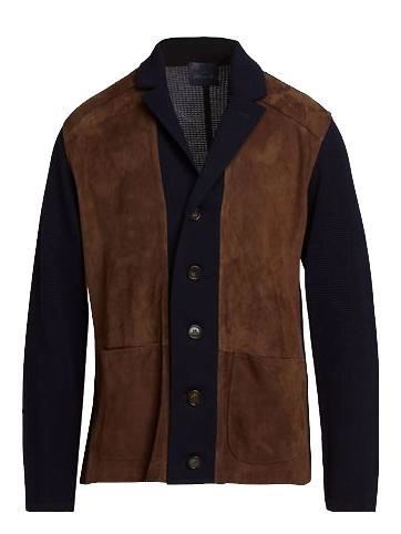Paul & Shark Blazer Size Wool, Goat Skin - Brown
