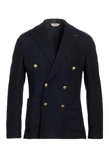PAOLONI Blazer Size Virgin Wool, Polyamide, Elastane - Blue