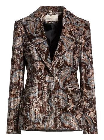 KAOS Single-breasted Velvet Blazer - Brown
