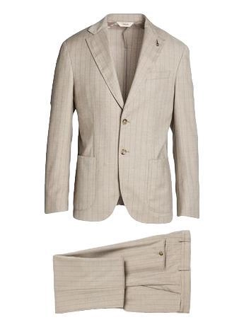 PAOLONI Suit Size Virgin Wool, Elastane - Grey