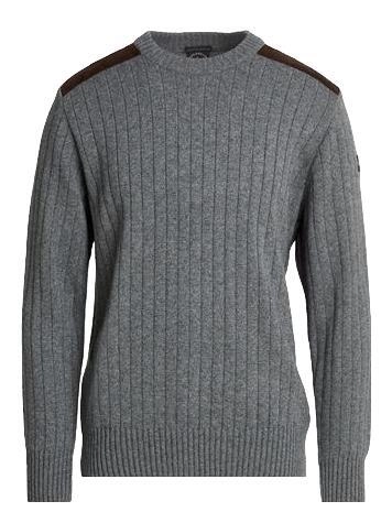Paul & Shark Sweater In Virgin Wool, Viscose, Cashmere, And Goat Skin - Grey