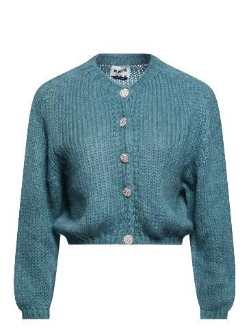 BERNA Knitted Cardigan With Crystal Embellishments - Blue