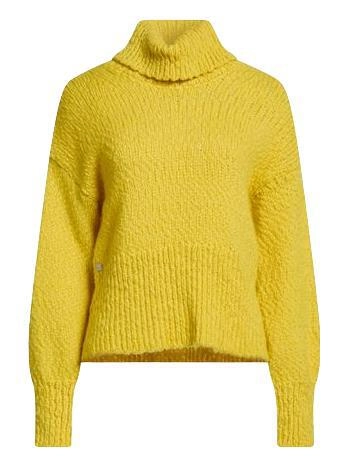 MANILA GRACE Turtleneck Wool Blend Sweater - Yellow