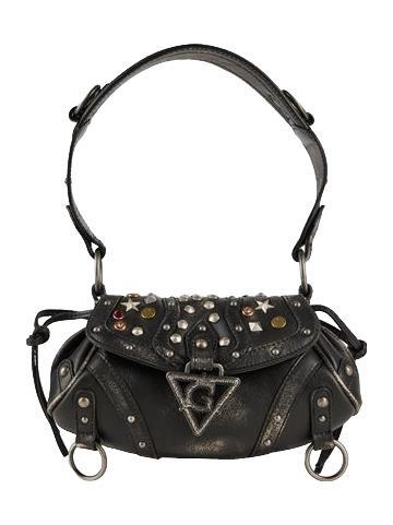Guess Dark Calfskin Handbag - Brown