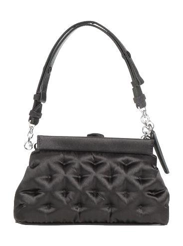 MAISON MARGIELA Quilted Satin Clutch With Detachable Top Handle - Black