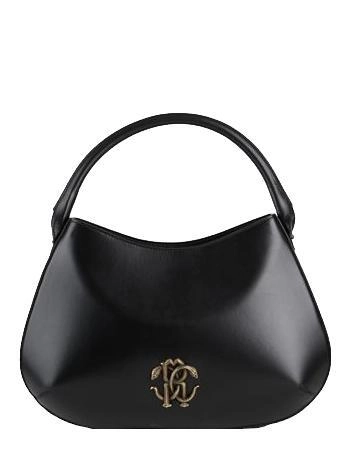 Roberto Cavalli Leather Hobo Bag - Black