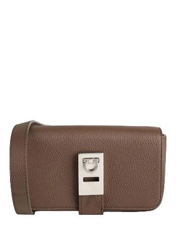 FERRAGAMO Dark Leather Cross-body Bag - Brown