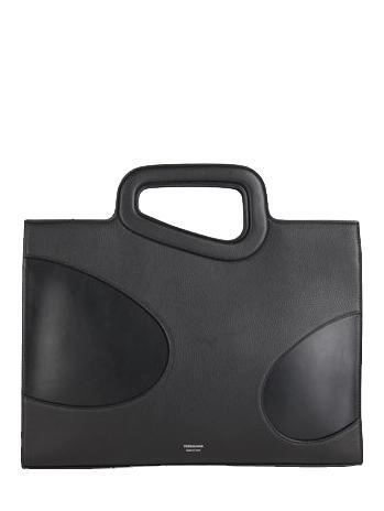 FERRAGAMO Calfskin Handbag - Black