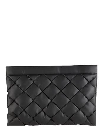 Fabiana Filippi Quilted Maxi Clutch Bag - Black