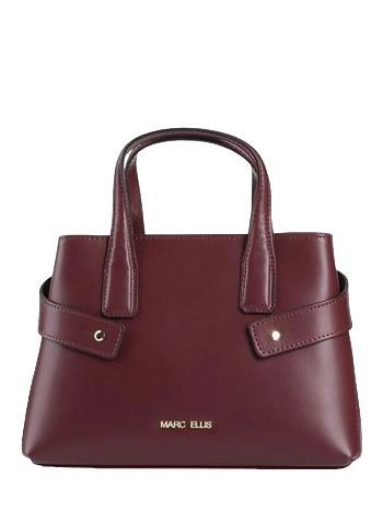 MARC ELLIS Burgundy Leather Tote - Red