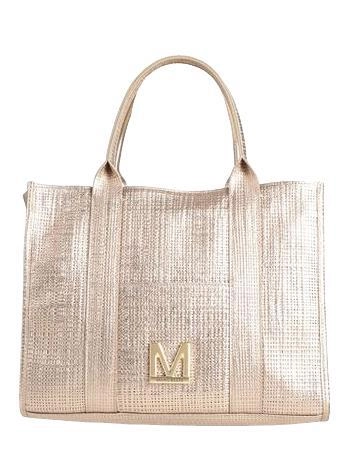 MARC ELLIS Metallic Leather Tote Bag - Gold