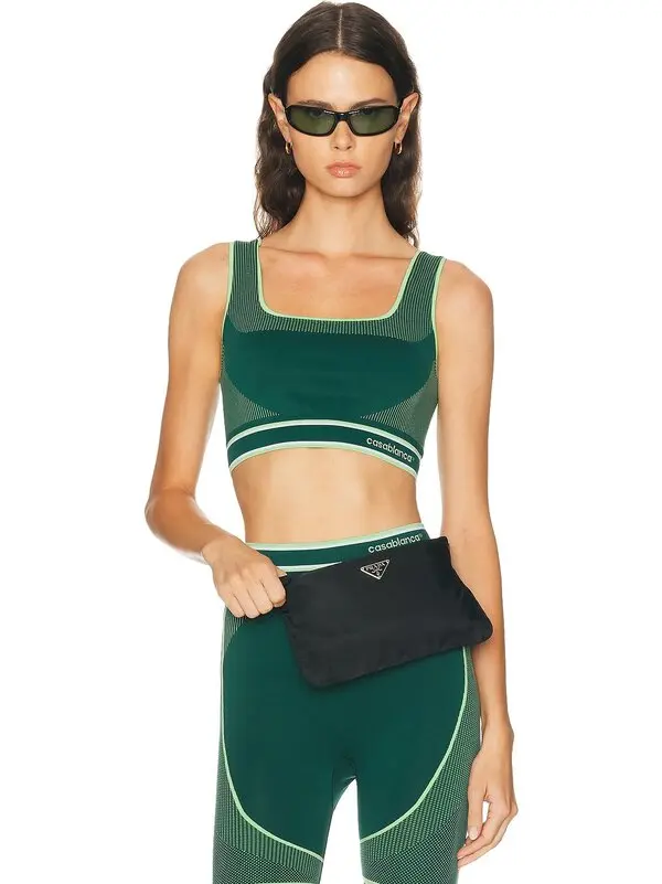 Casablanca Seamless Bralette Top - Green