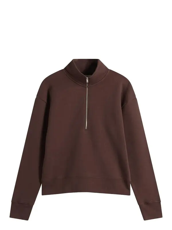 Studio Nicholson Thalen Quarter Zip Jumper - Chesnut