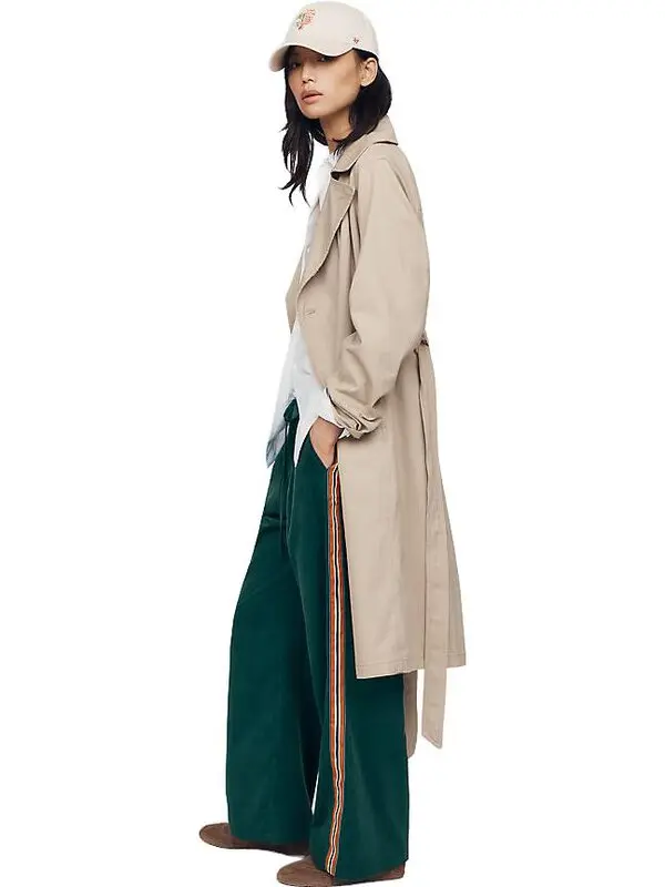 Maeve Brooklin Corduroy High-rise Wide-leg Pants - Evergreen