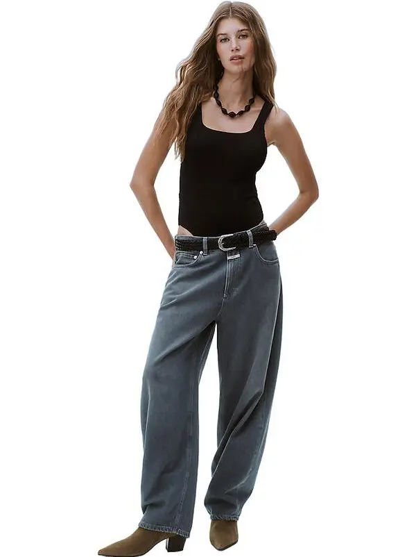 Closed Jazzie High-rise Barrel-leg Jeans - Mid-grey
