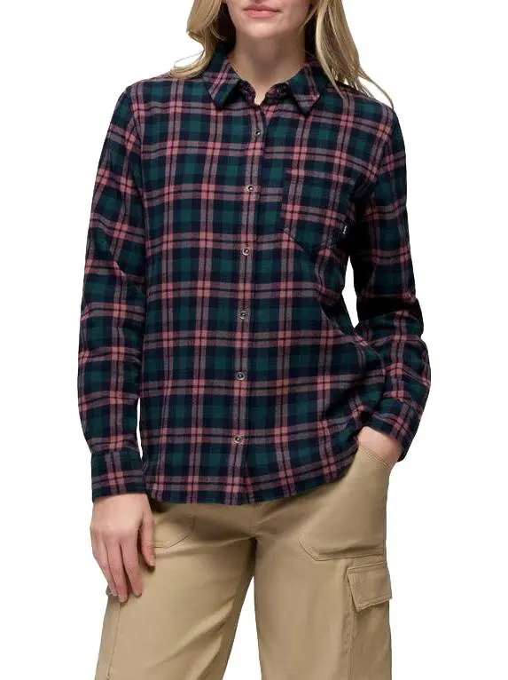 Prana Golden Canyon Organic Cotton Flannel Shirt - Nautical