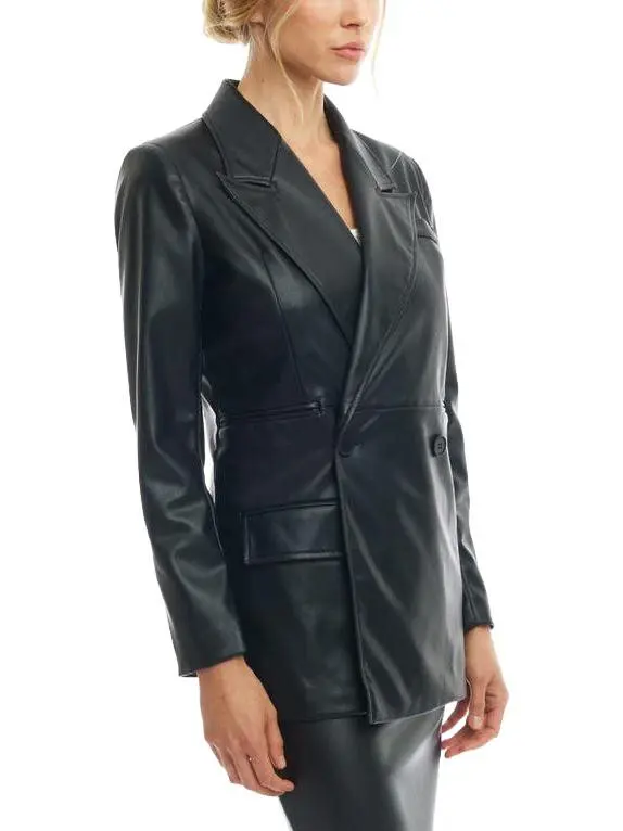 LBLC THE LABEL Winona Leather Trench - Black