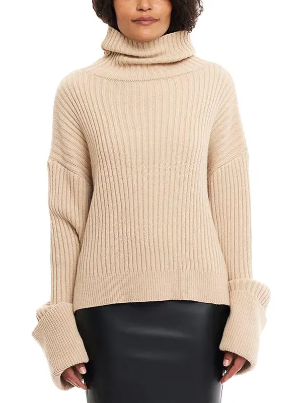 LBLC THE LABEL Liam Turtleneck Sweater - Oatmeal